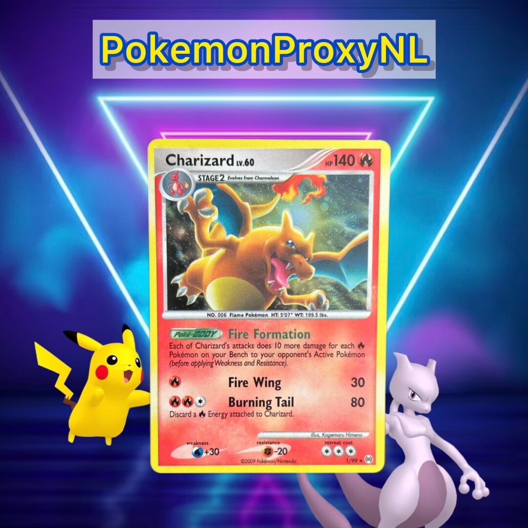 Charizard / Arceus / 1/99 / 2009 / PROXY TCG Card(s) - Etsy