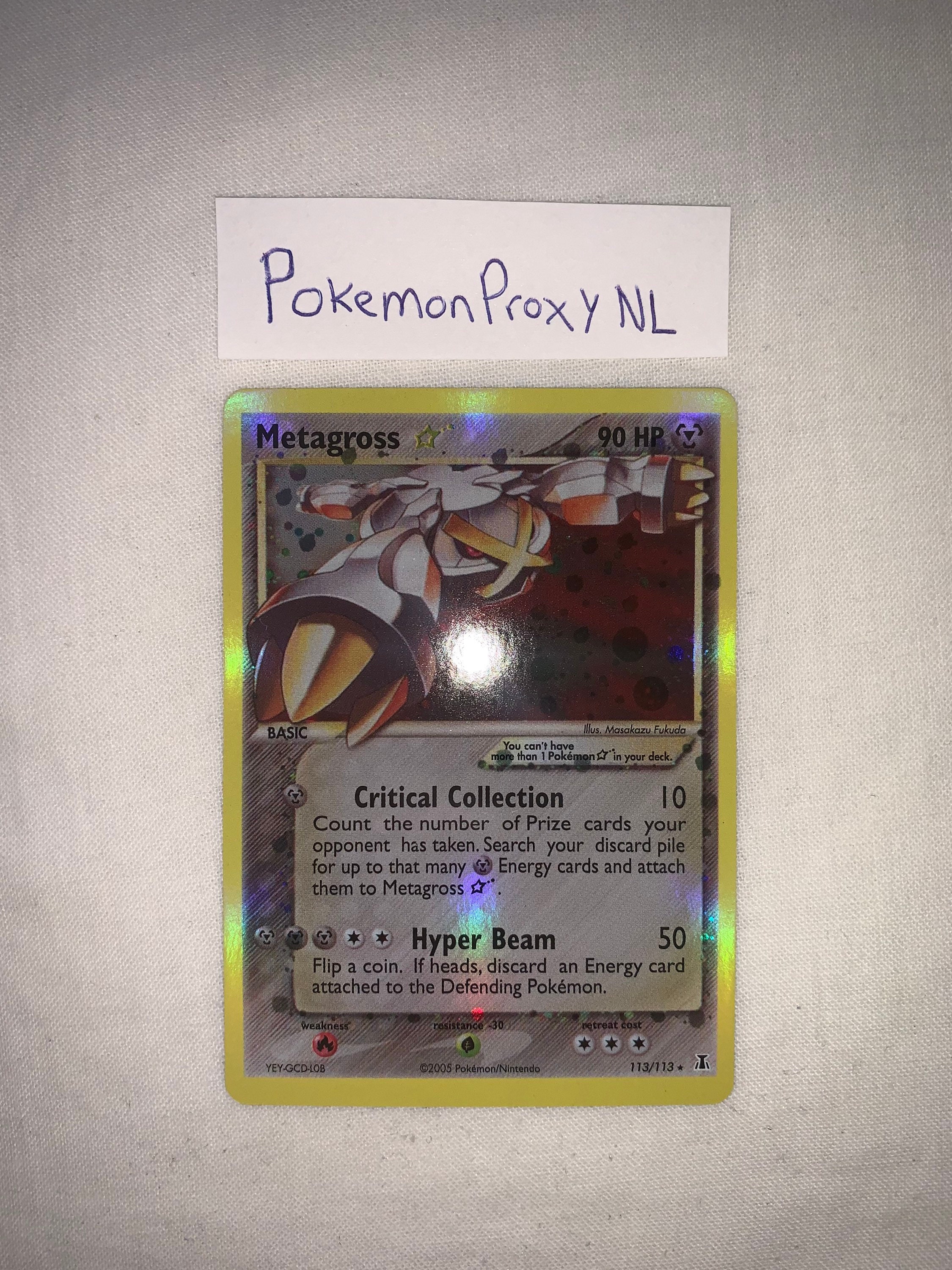 Metagross gold Star / Delta Species / 113/113 / 2005 / PROXY - Etsy