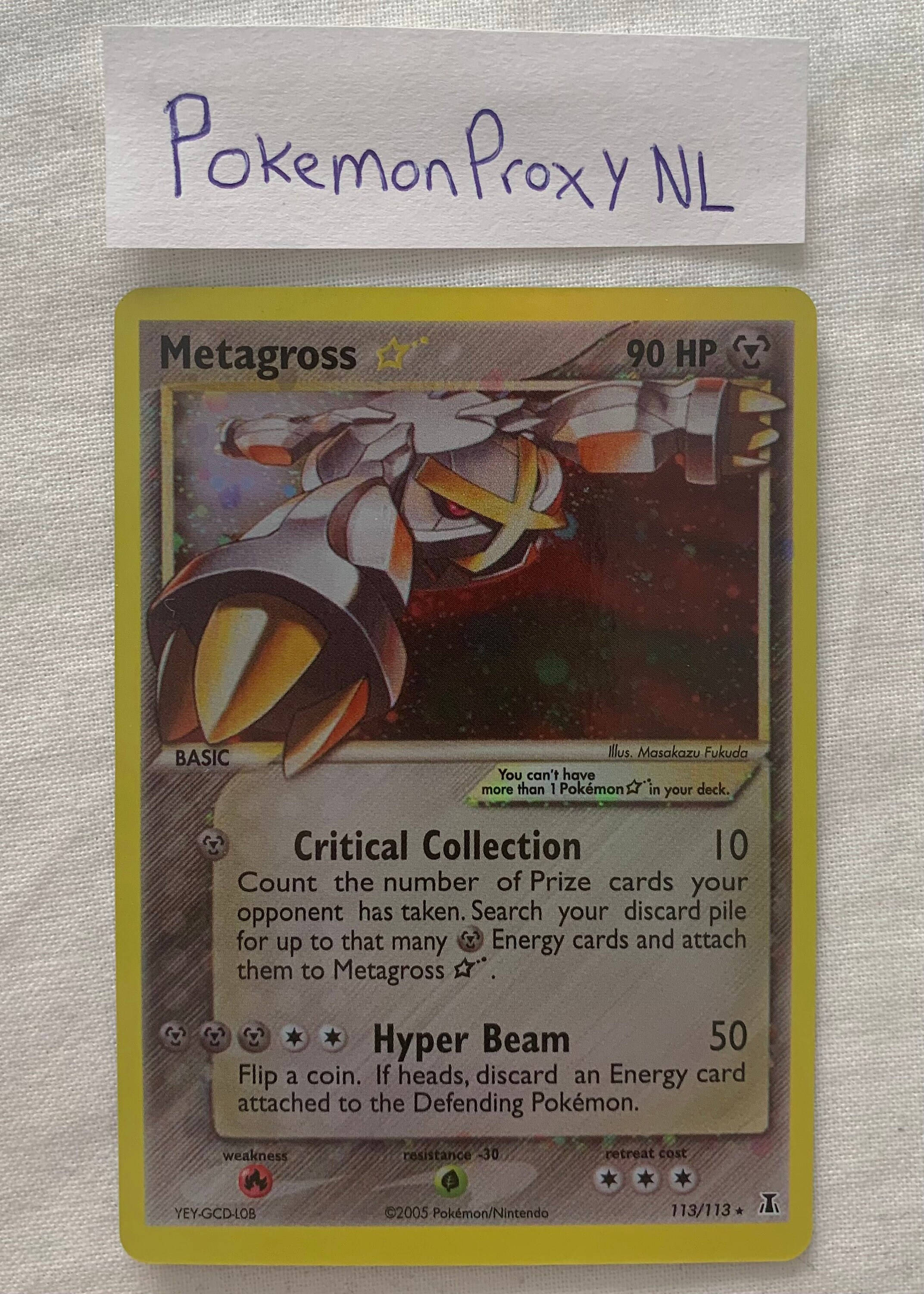 Metagross (gold Star) / Delta Species / 113/113 / 2005 / PROXY TCG Card(s) - Etsy