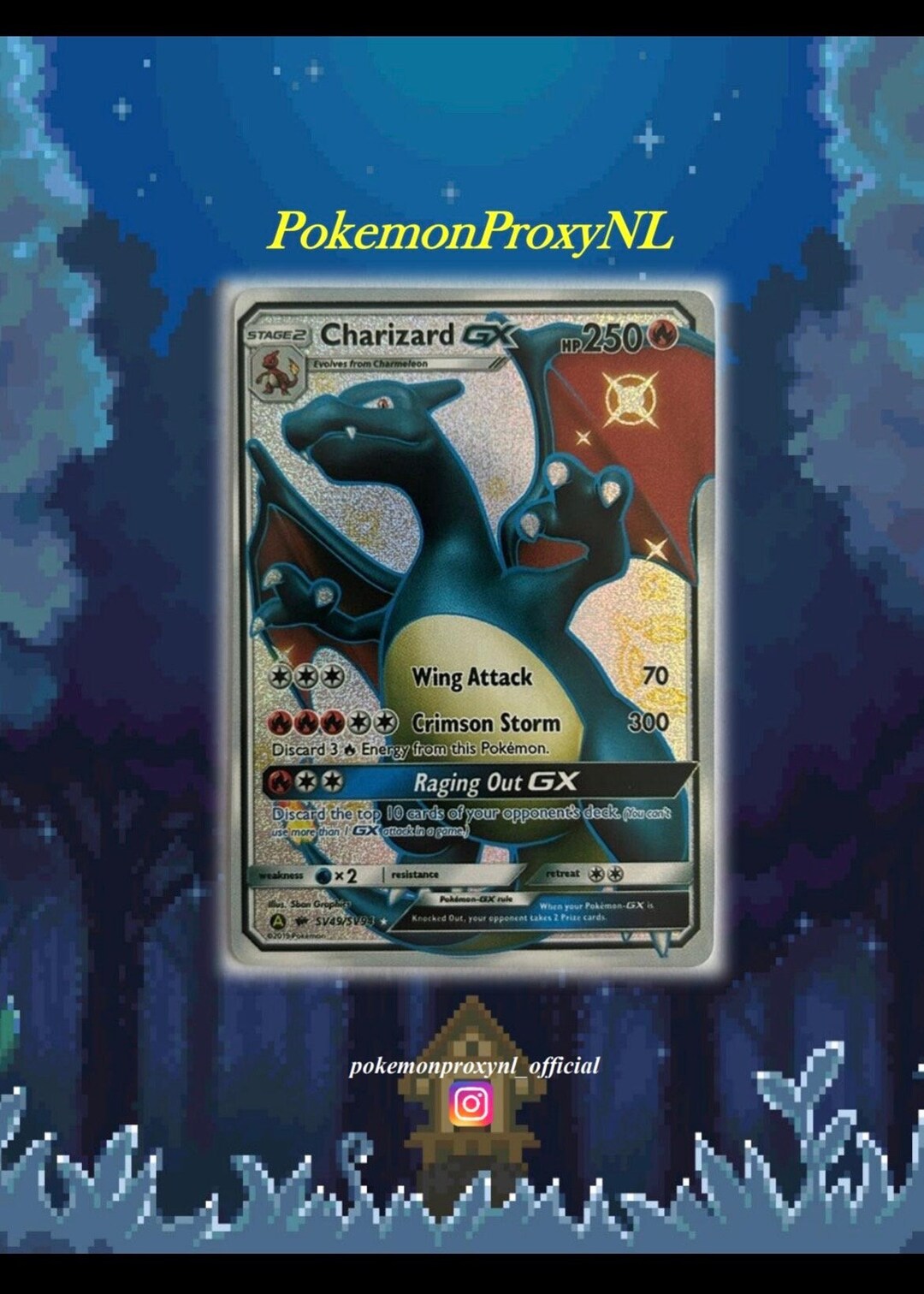 Charizard GX V.1 / Burning Shadows / SV49/SV94 / 2019 / PROXY Pokémon ...