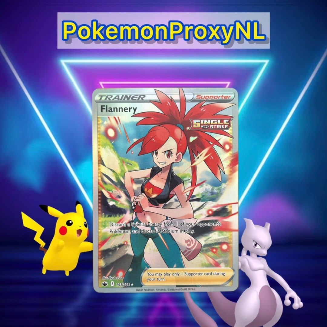 Flannery TRAINER / Chilling Reign / 191/198 / 2021 / PROXY TCG Card(s ...