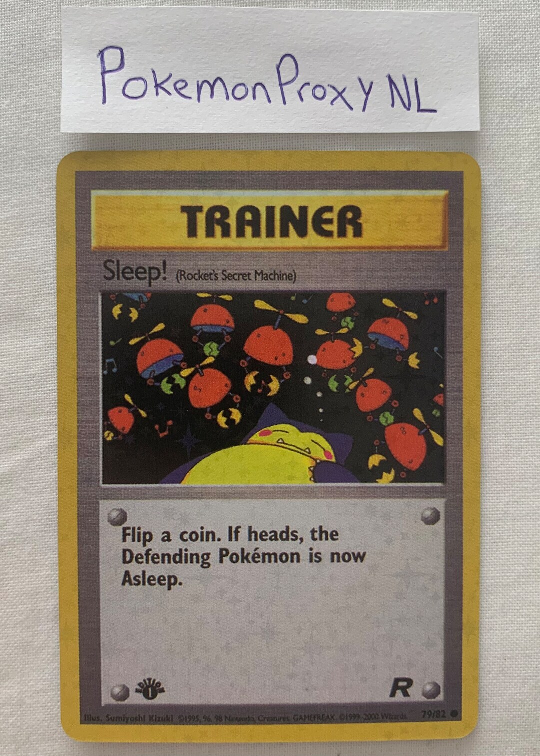 Sleep TRAINER R 1st / Team Rocket Set / 79/82 / 1999 / PROXY Pokémon ...