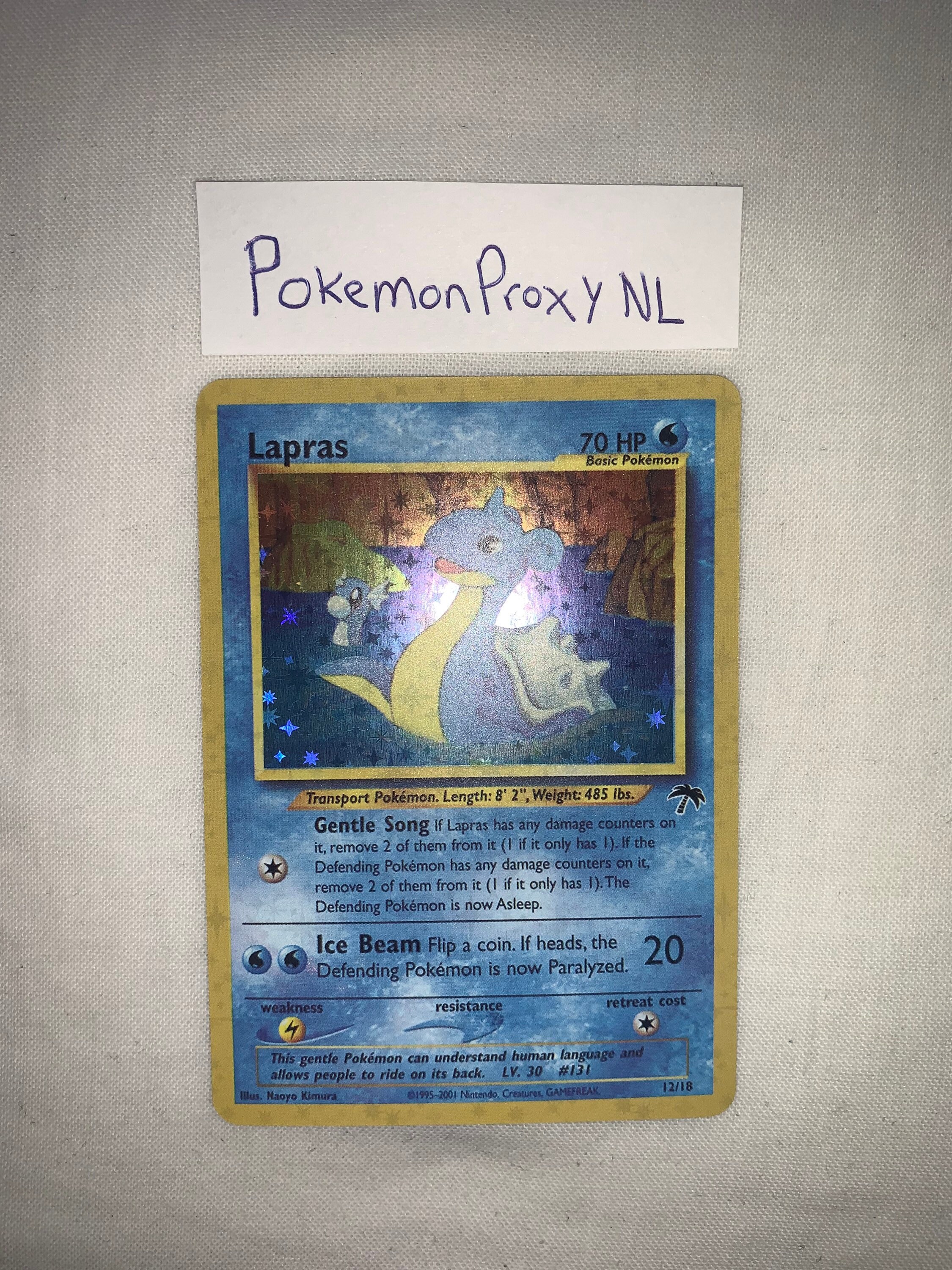 Lapras / Southern Island Set / 12/18 / 2001 / PROXY Pokémon - Etsy