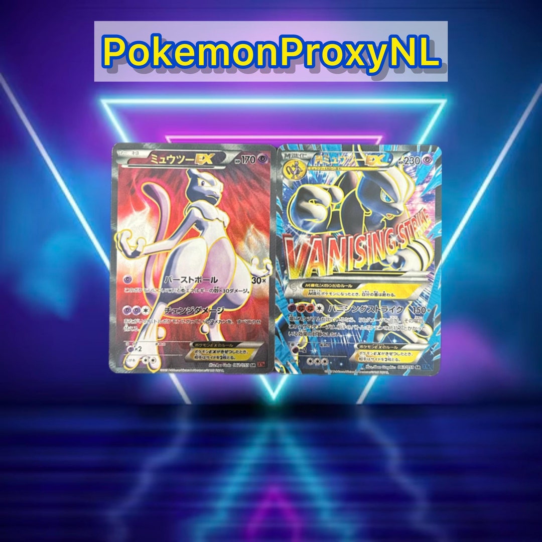 Mewtwo EX (japanese) / Blue Shock / 062/059, 063/059 Sr XY8 / 2015 / PROXY TCG Card(s) - Etsy