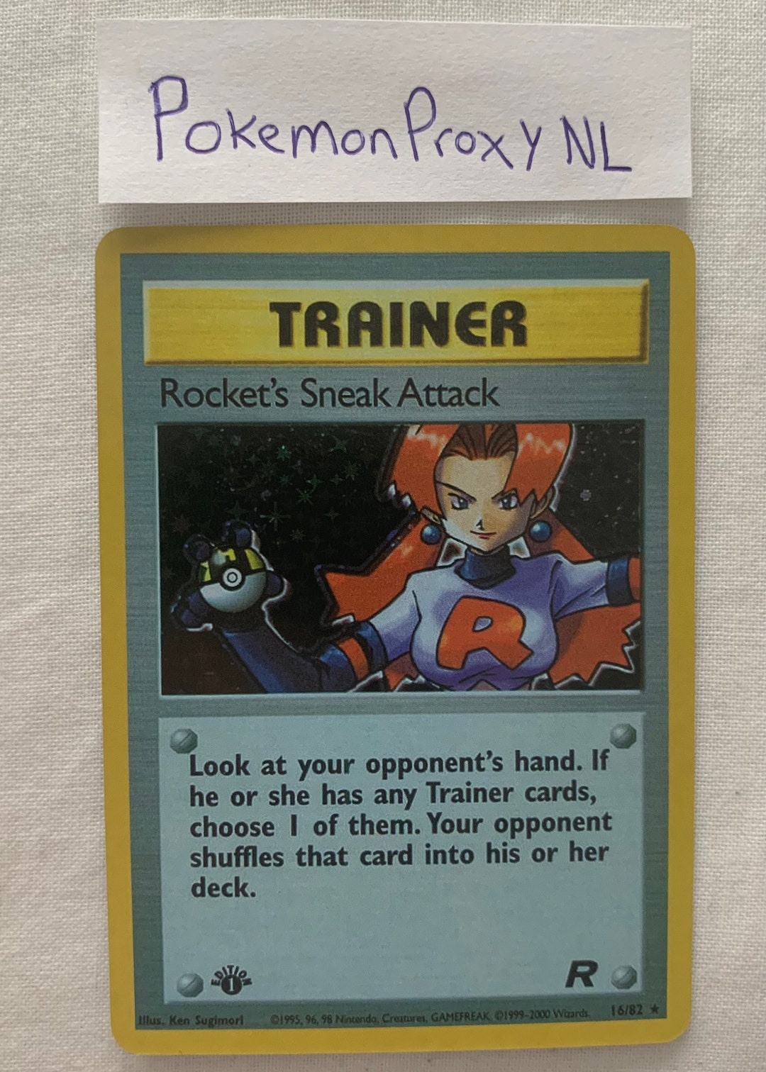 Rockets Sneak Attack TRAINER R 1st V.1 / Team Rocket Set / - Etsy