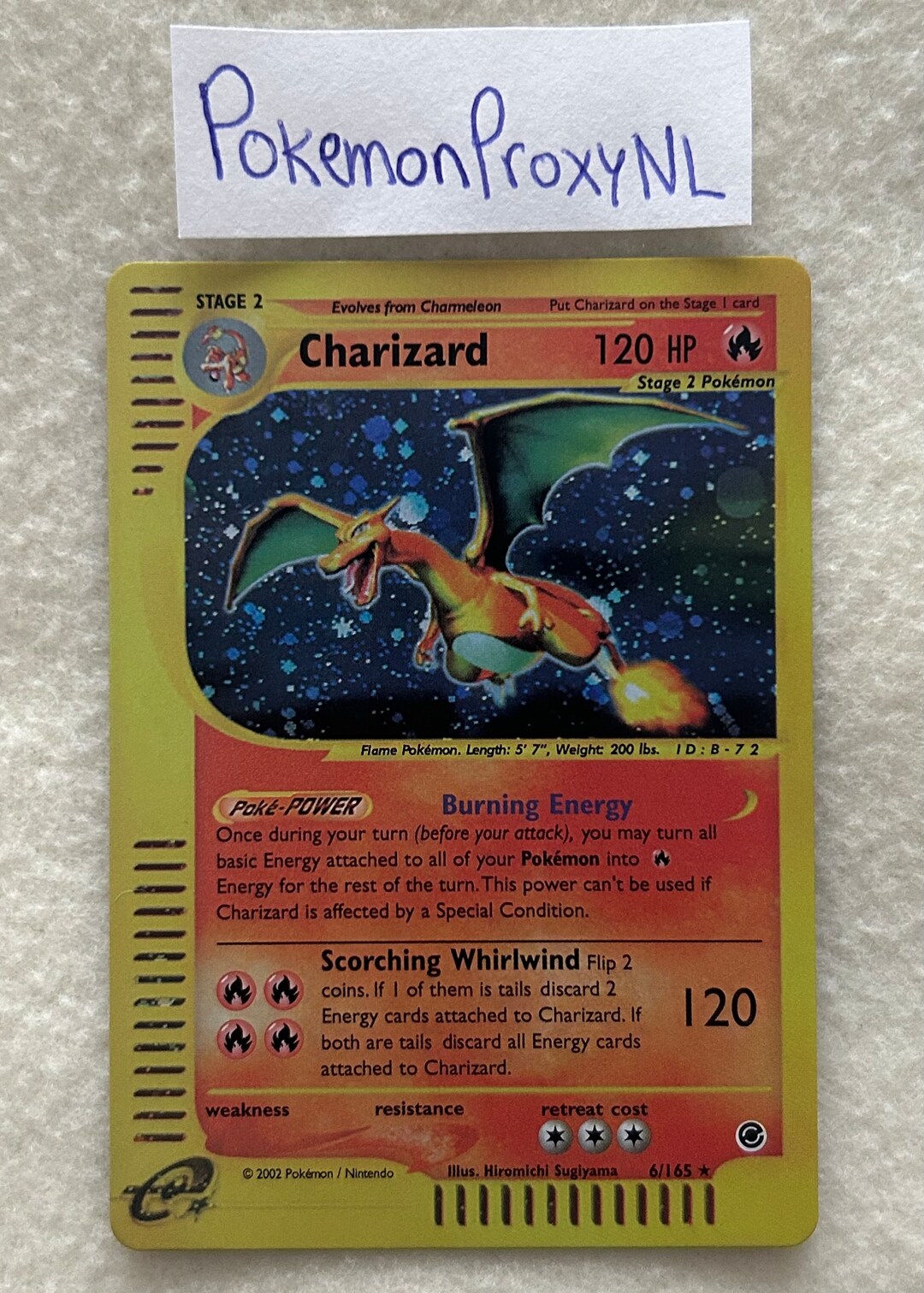 Charizard V.2 / Expedition / 6/165 / 2002 / PROXY Pokémon Card - Etsy