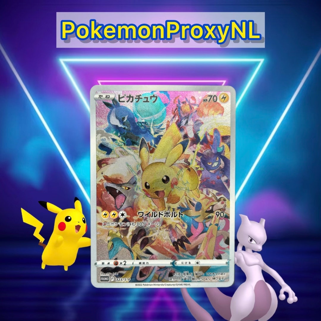 Pikachu japanese / SWSH Promos / 323/S-P / 2022 / PROXY Pokémon Card - Etsy