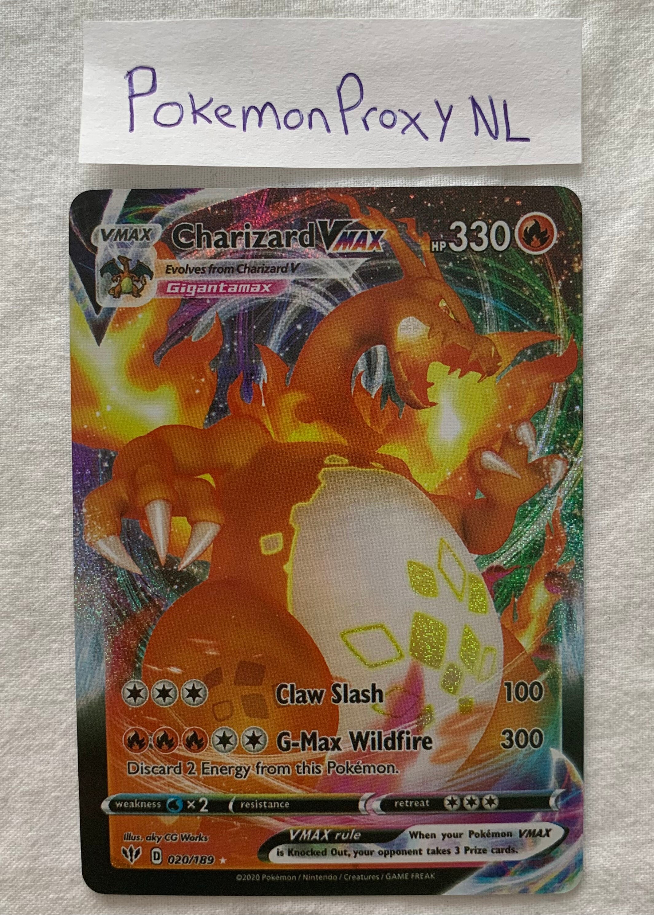 Charizard VMAX / Darkness Ablaze / 020/189 / 2020 / PROXY - Etsy