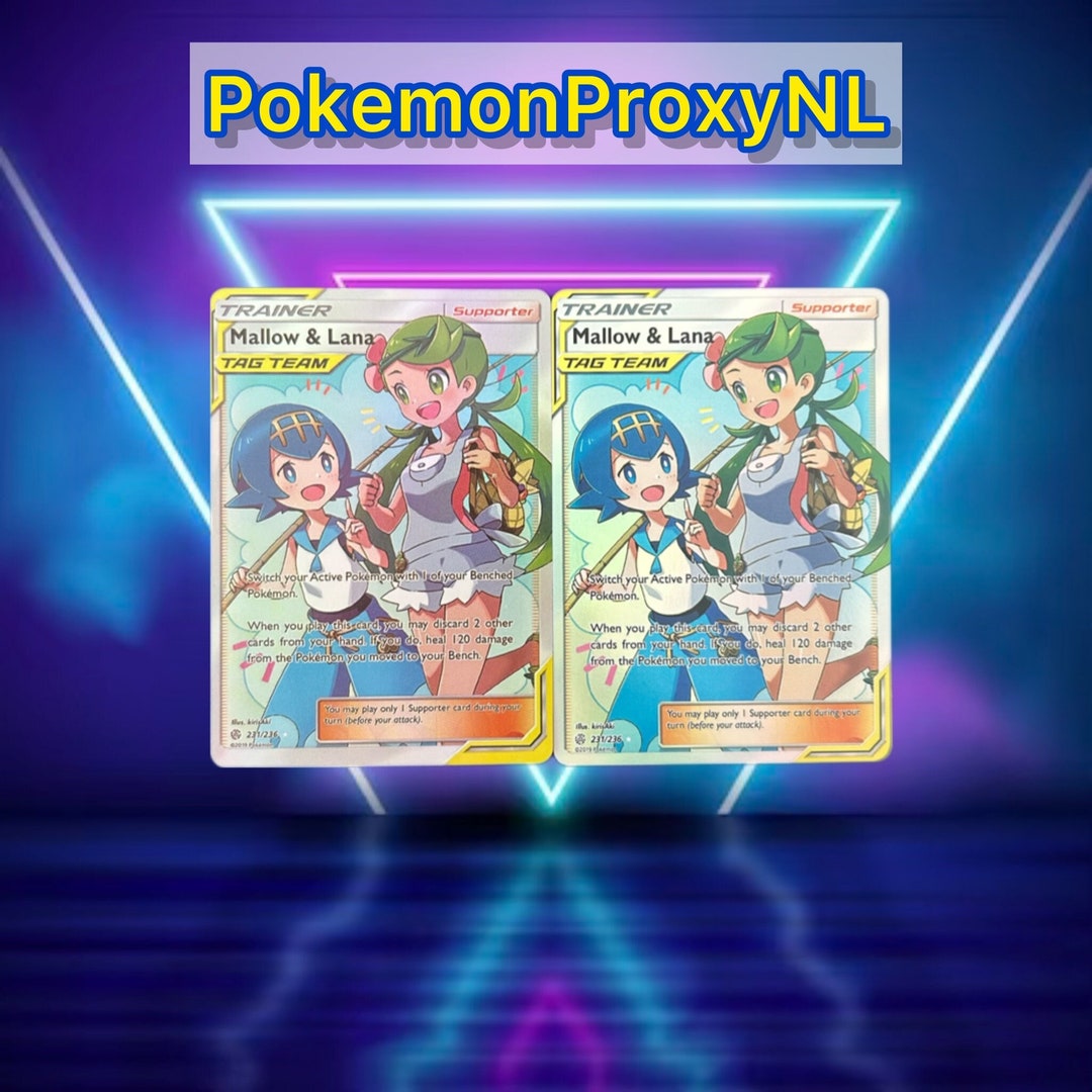 Mallow & Lana TRAINER / Cosmic Eclipse / 231/236 / 2019 / PROXY TCG ...