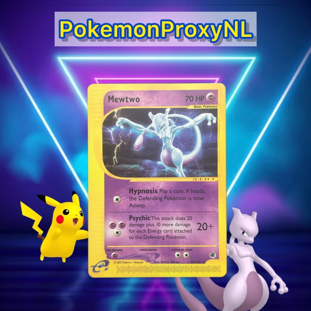 Mewtwo / Expedition / 56/165 / 2002 / PROXY Pokémon Card - Etsy