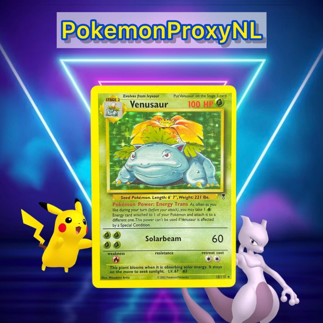 Venusaur / Legendary Collection / 18/110 / 2002 / PROXY TCG Card(s) - Etsy