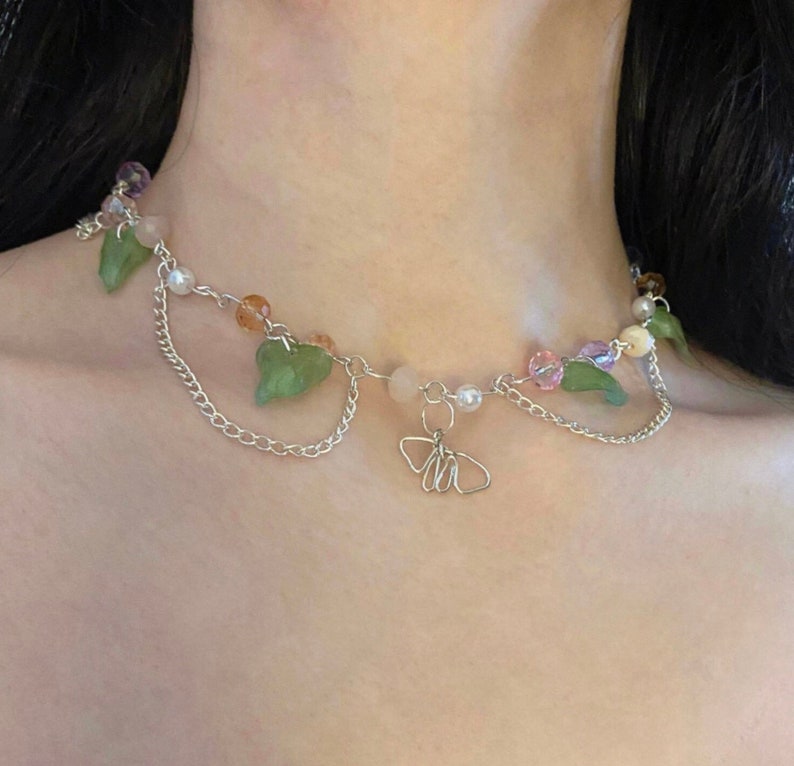 Portals-butterfly/moth Choker Necklace - Etsy