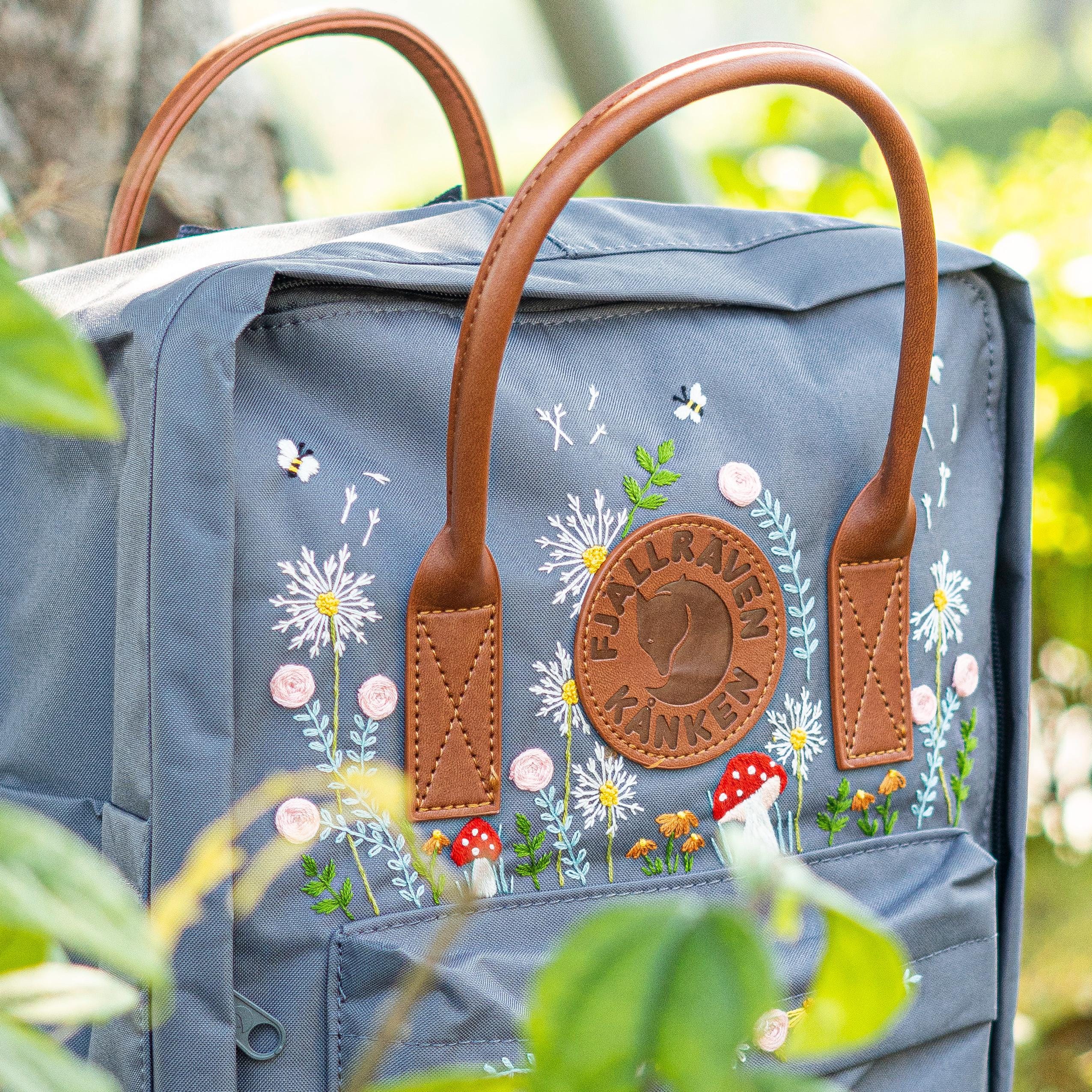 Embroidered Kanken Mini Backpack, Fjallraven Kanken Hand Embroidery ...