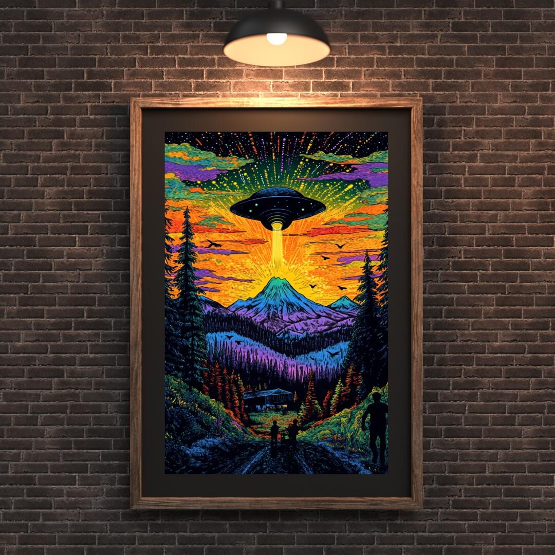 Printable Wall Art-alien Abduction Wall Art, Home Decor, Office Wall ...