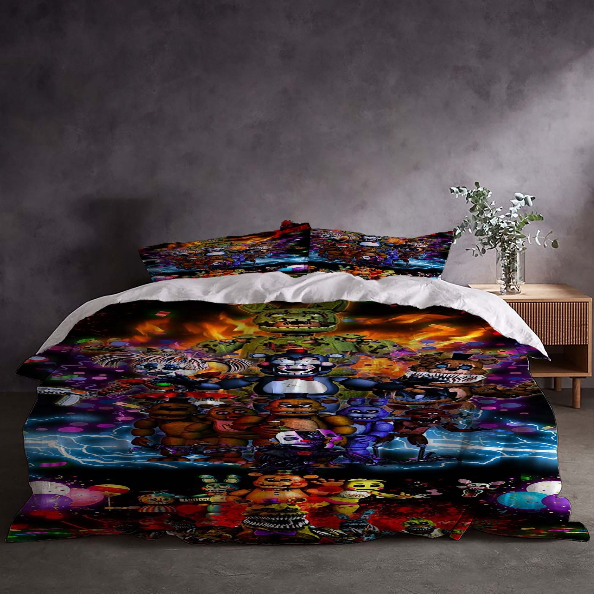 DIY Five Nights Freddy FNAF Three-Piece Quilt cover Bedding Set sold by ...