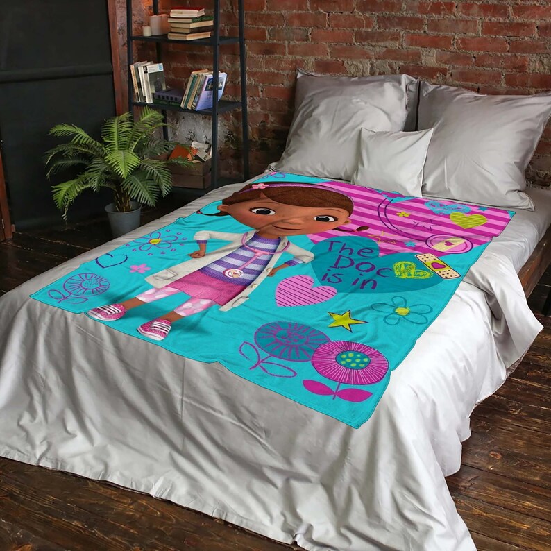 Retro Doc Mcstuffins Blankets Custom Name Tapestry Christmas - Etsy