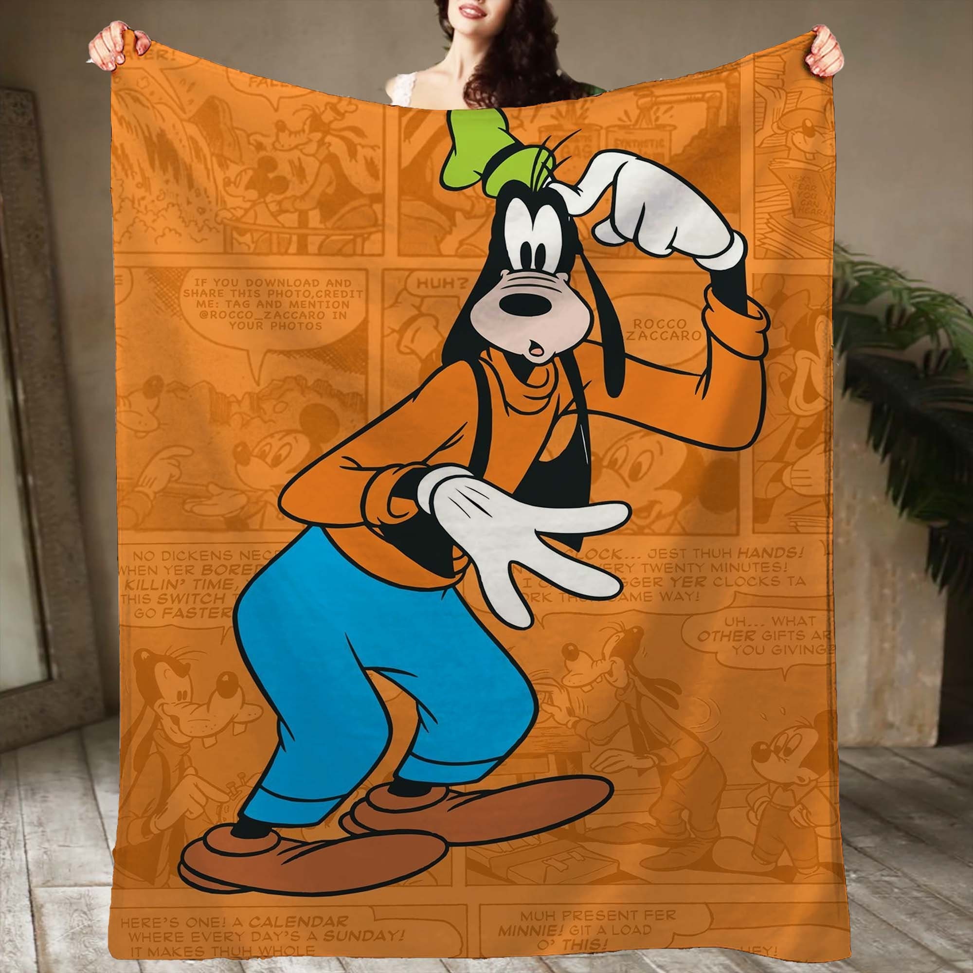 Retro Personalized A Goofy Movie Blankets Custom Name Tapestry ...