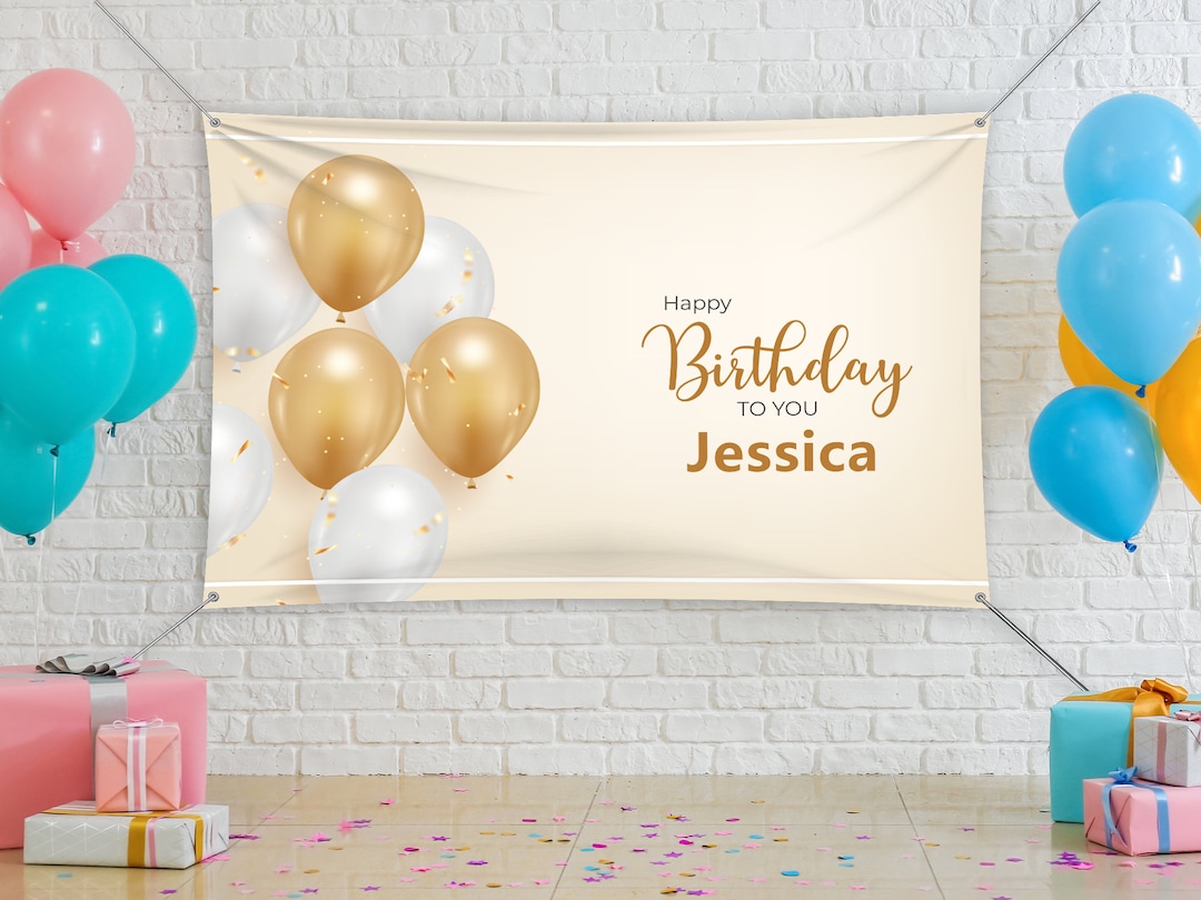 Personalized Birthday Banner,birthday Banner Photo Children Adults Kids ...