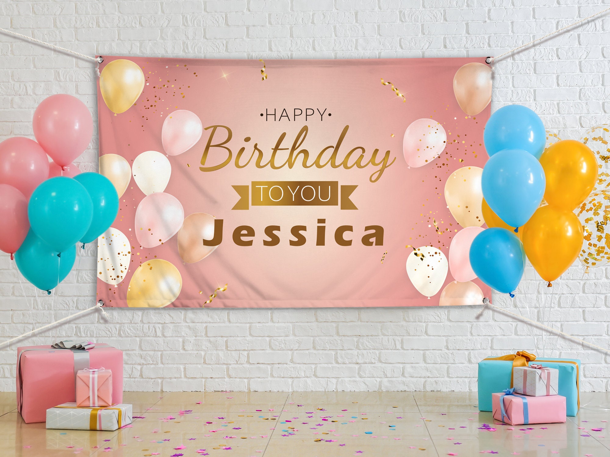Custom Photo Banner,personalized Birthday Banner,birthday Backdrop ...