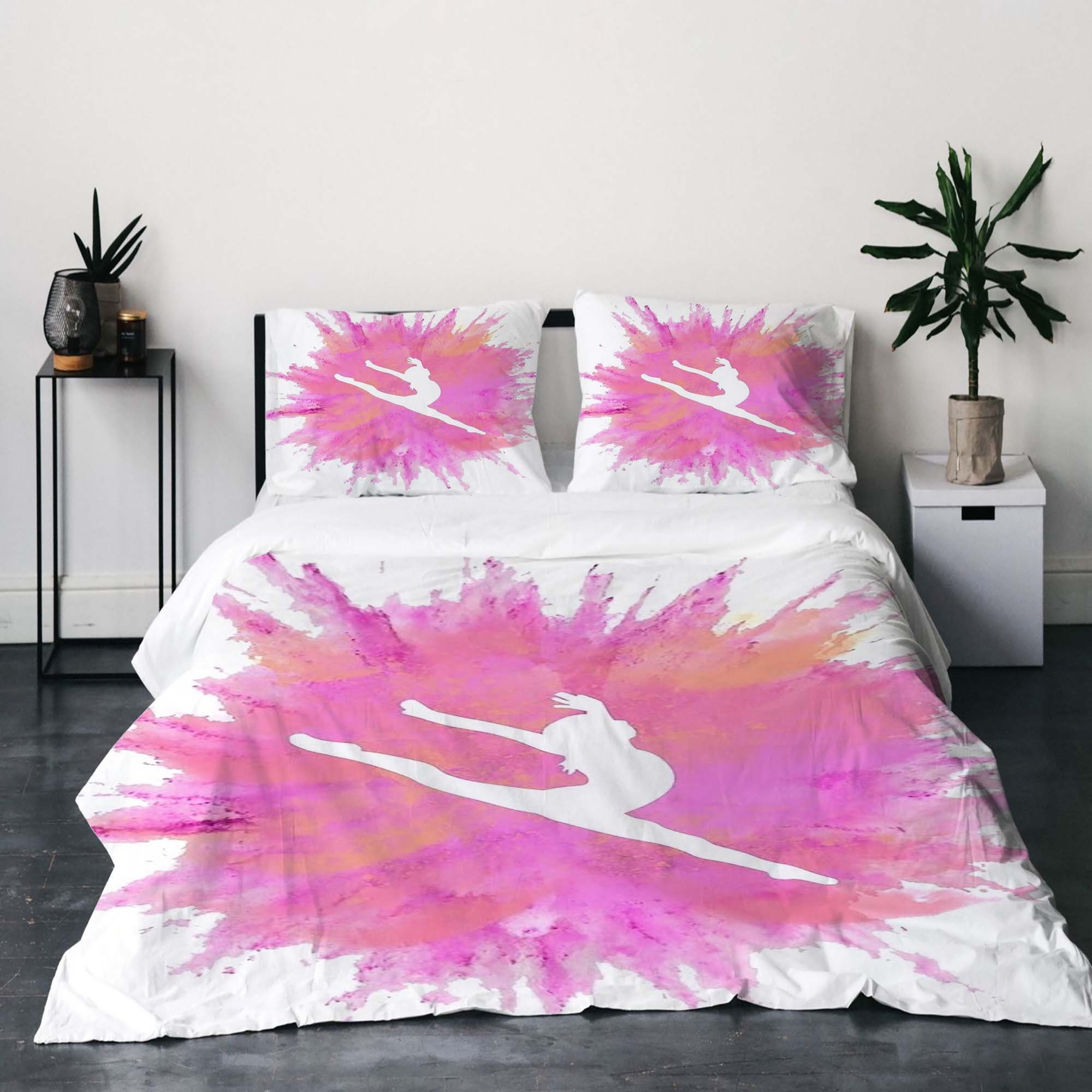 Ballet Dance Gymnast Silhouette Three-piece Quilt Cover Set - Etsy