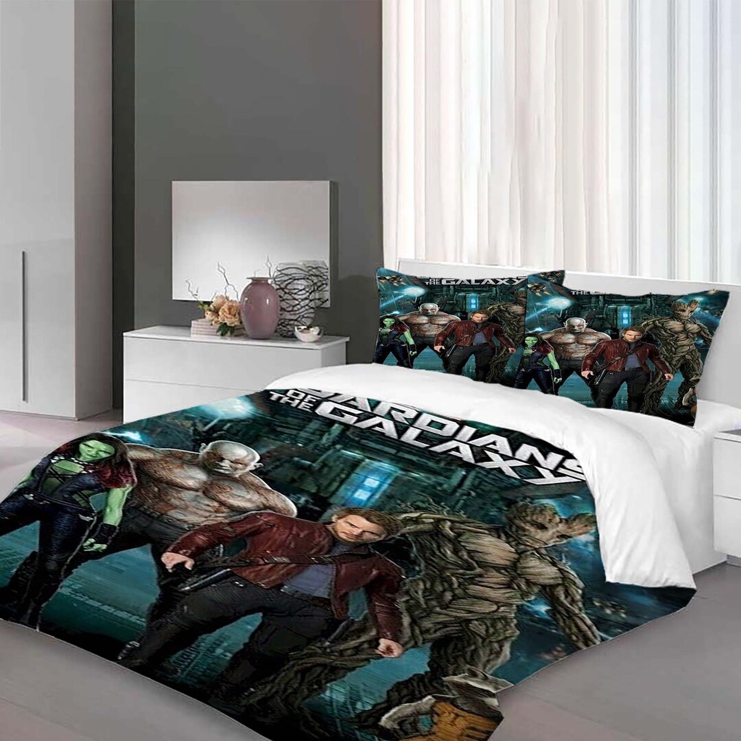 Guardians Galaxy Groot Three-piece Quilt Cover Set Christmas Gift ...