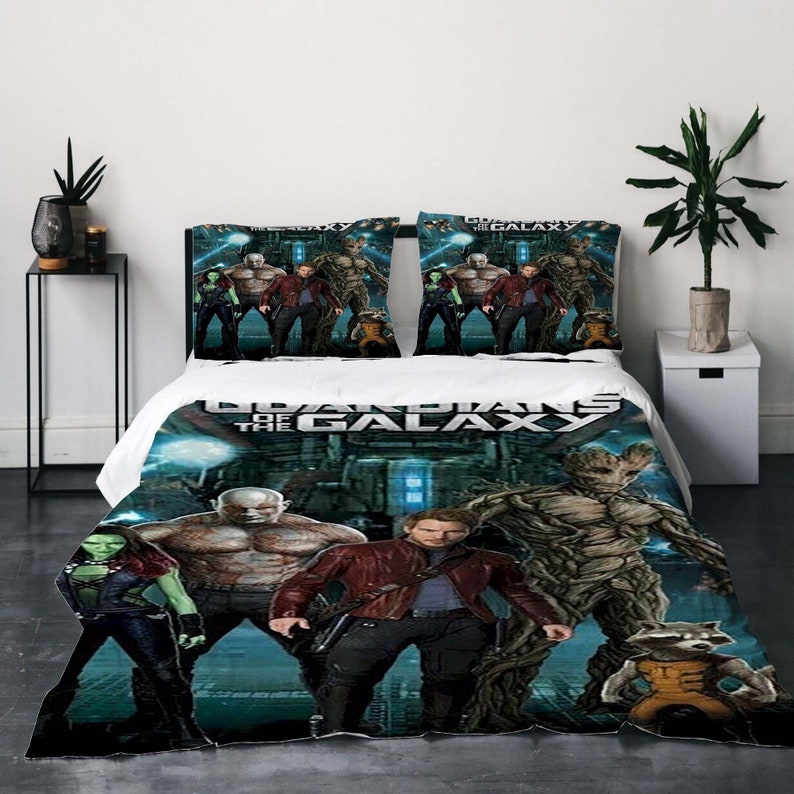 Guardians Galaxy Groot Three-piece Quilt Cover Set Christmas Gift ...