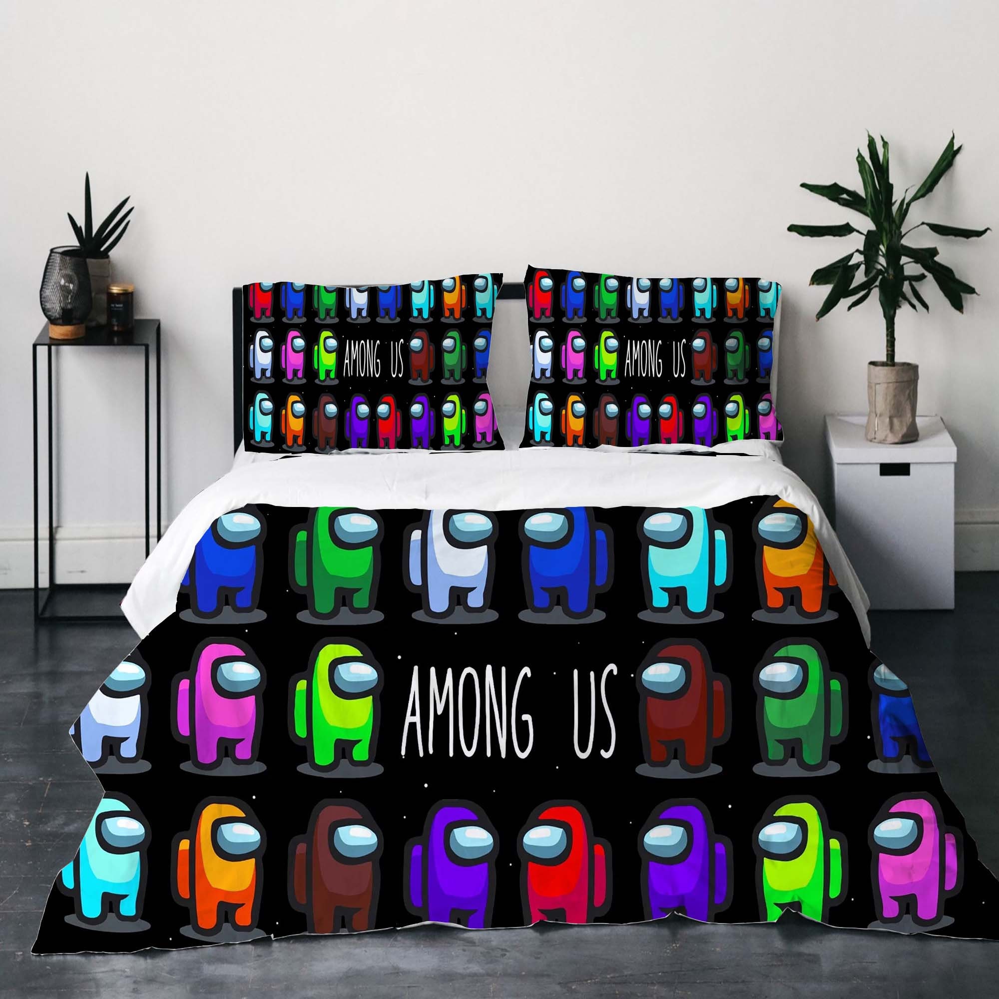 Christmas Among Us Three-piece Quilt Cover Set Christmas Gift ...