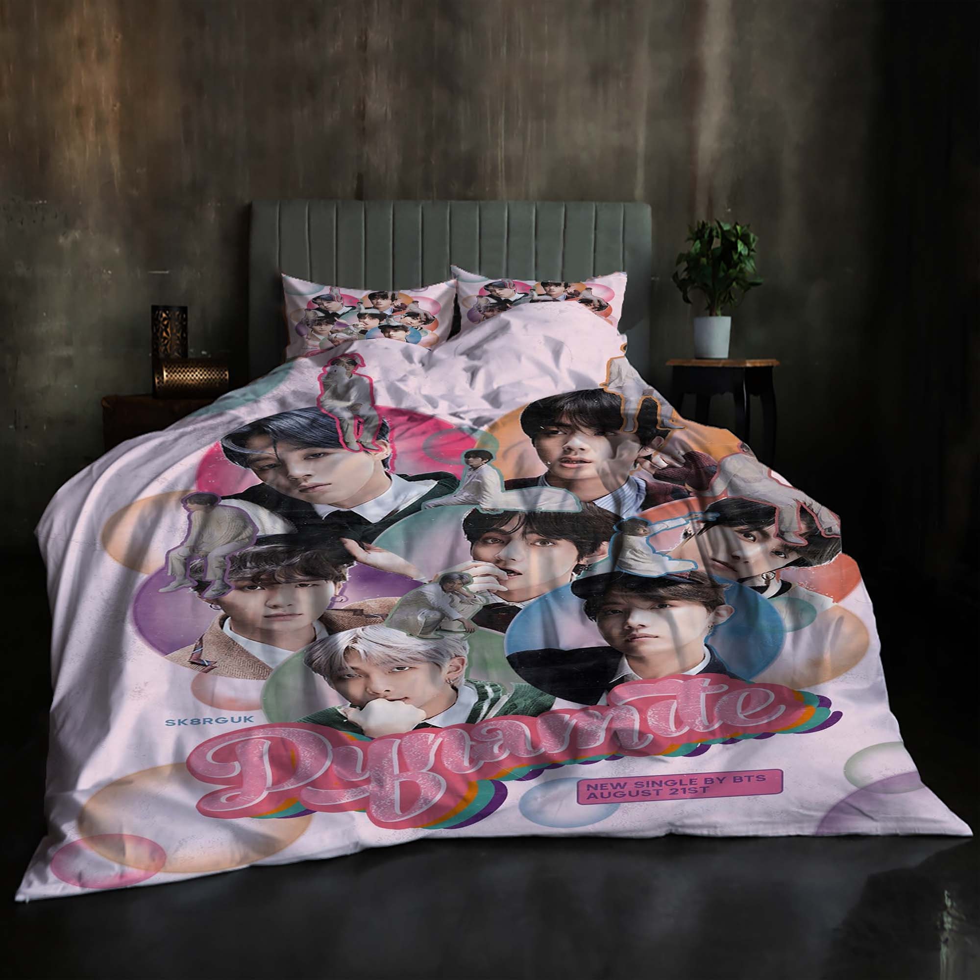 Custom BTS Three-piece Quilt Cover Set Christmas Gift Pillowcase Home ...