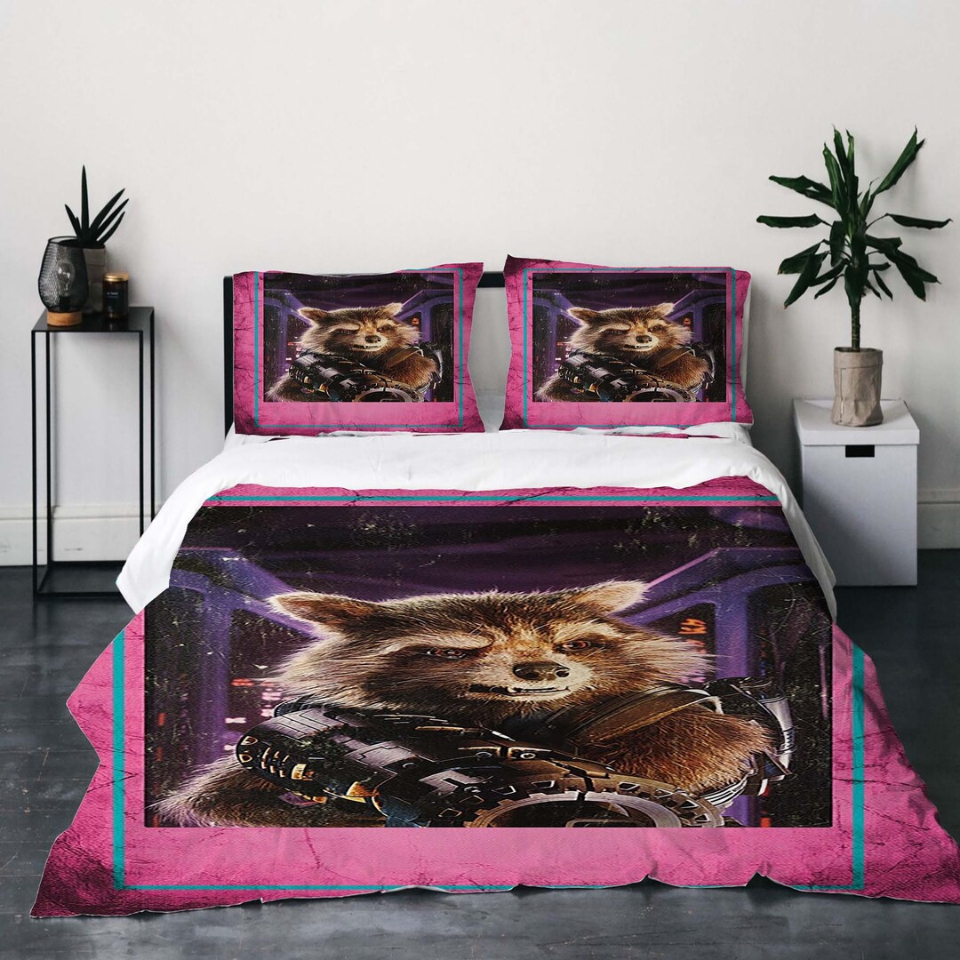 Guardians Galaxy Groot Three-piece Quilt Cover Set Christmas Gift ...