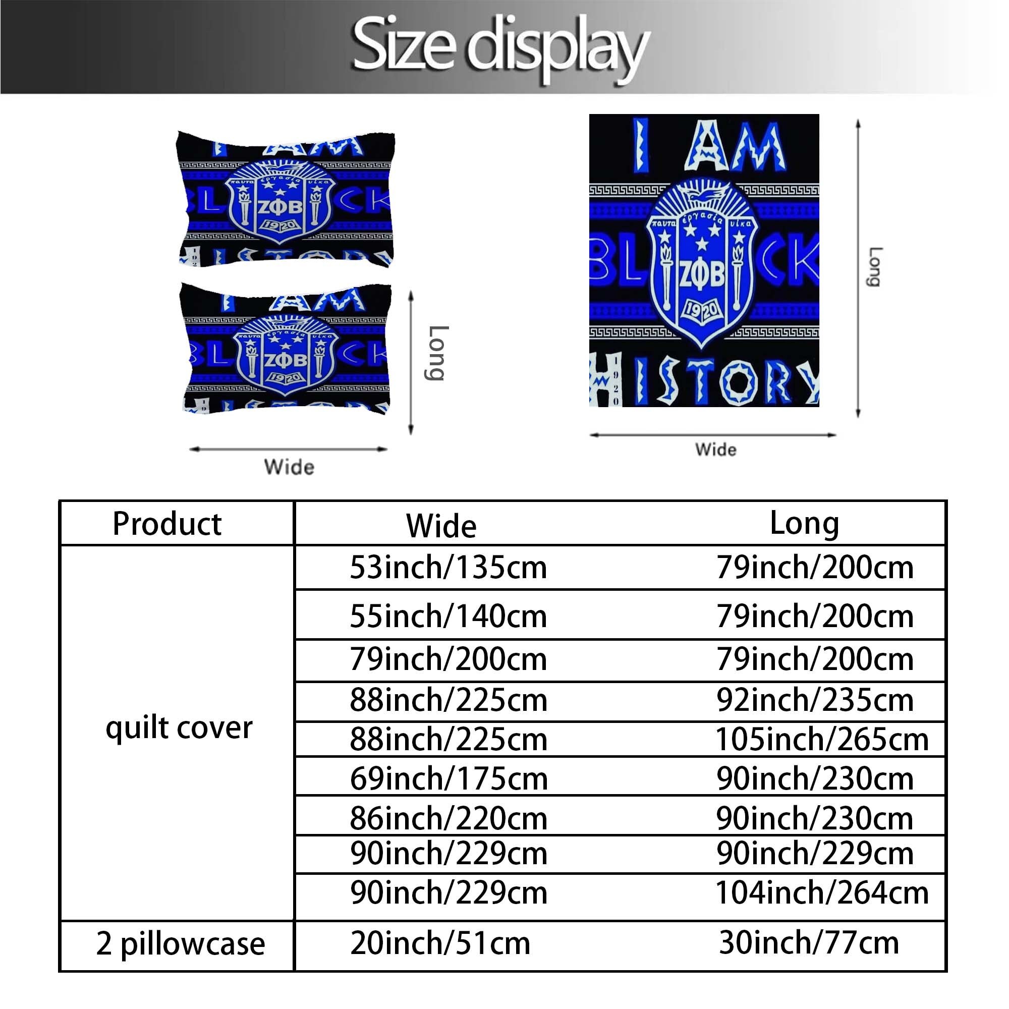 Zeta Phi Beta Light Weight Three-piece Quilt Cover Set Christmas Gift ...