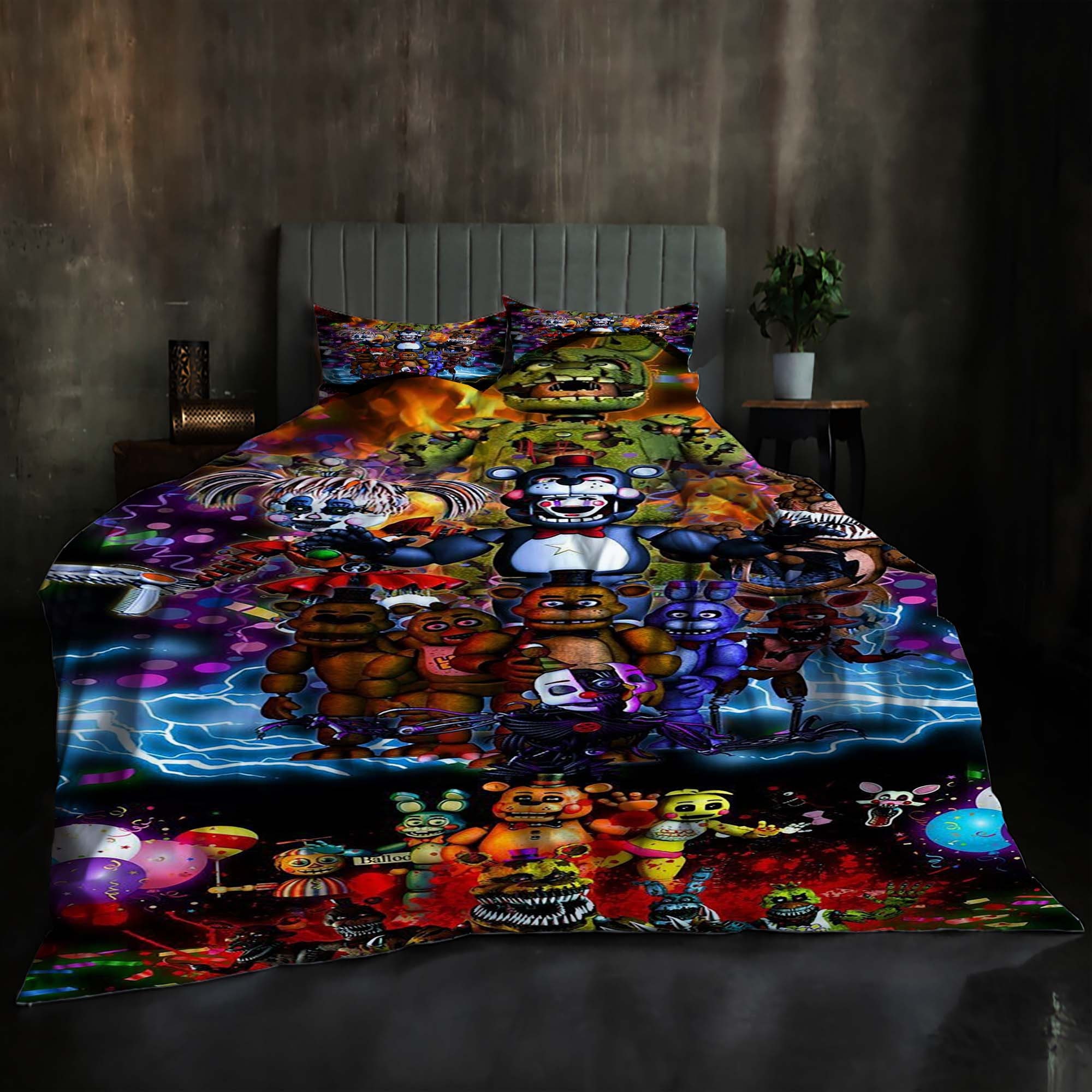 DIY Five Nights Freddy FNAF Three-Piece Quilt cover Bedding Set sold by ...