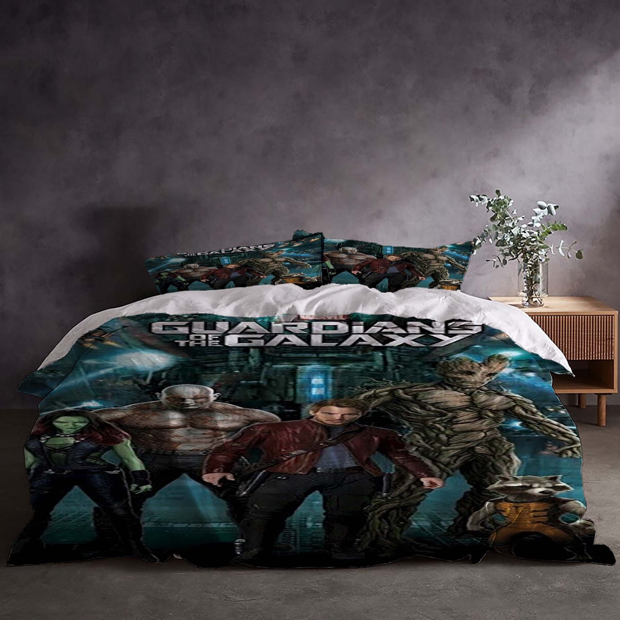 Guardians Galaxy Groot Three-piece Quilt Cover Set Christmas Gift ...