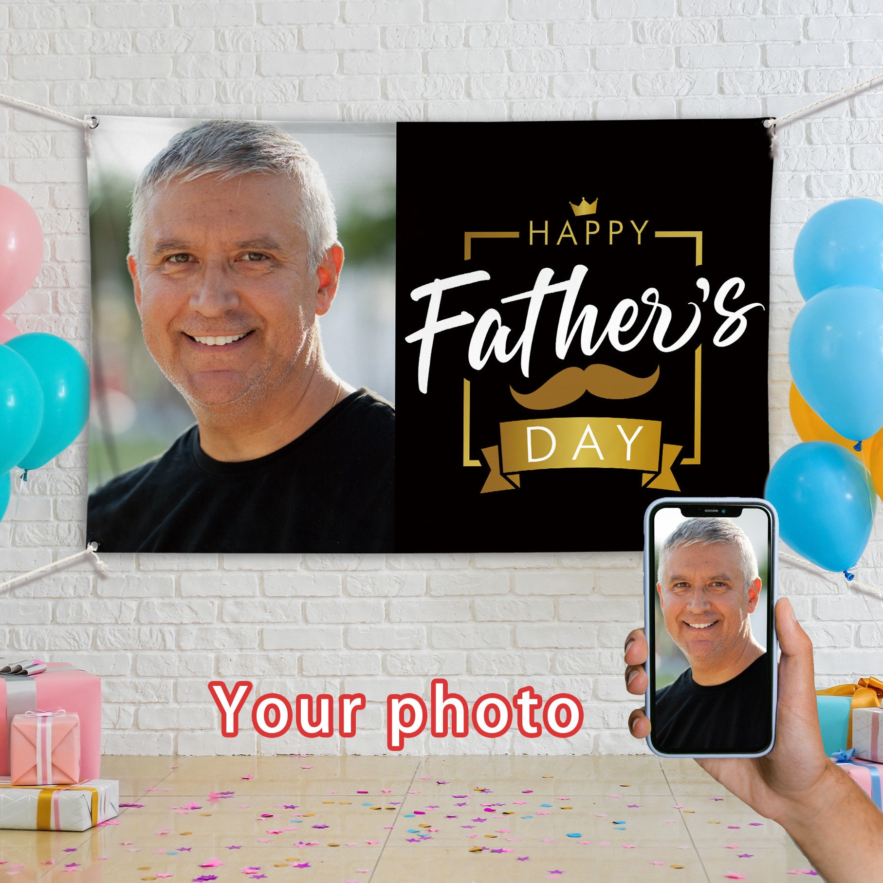Fathers Day Banner, Printable Bunting, Fathers Day Sign, Dad Banner ...