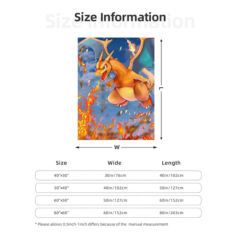 Retro Charizard Blankets Custom Name Tapestry Christmas Gift for Boys ...