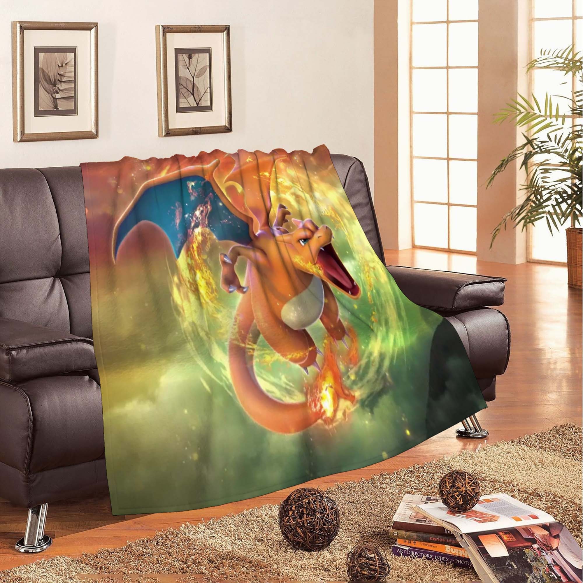 Retro Charizard Blankets Custom Name Tapestry Christmas Gift for Boys ...