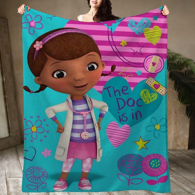 Retro Doc Mcstuffins Blankets Custom Name Tapestry Christmas - Etsy