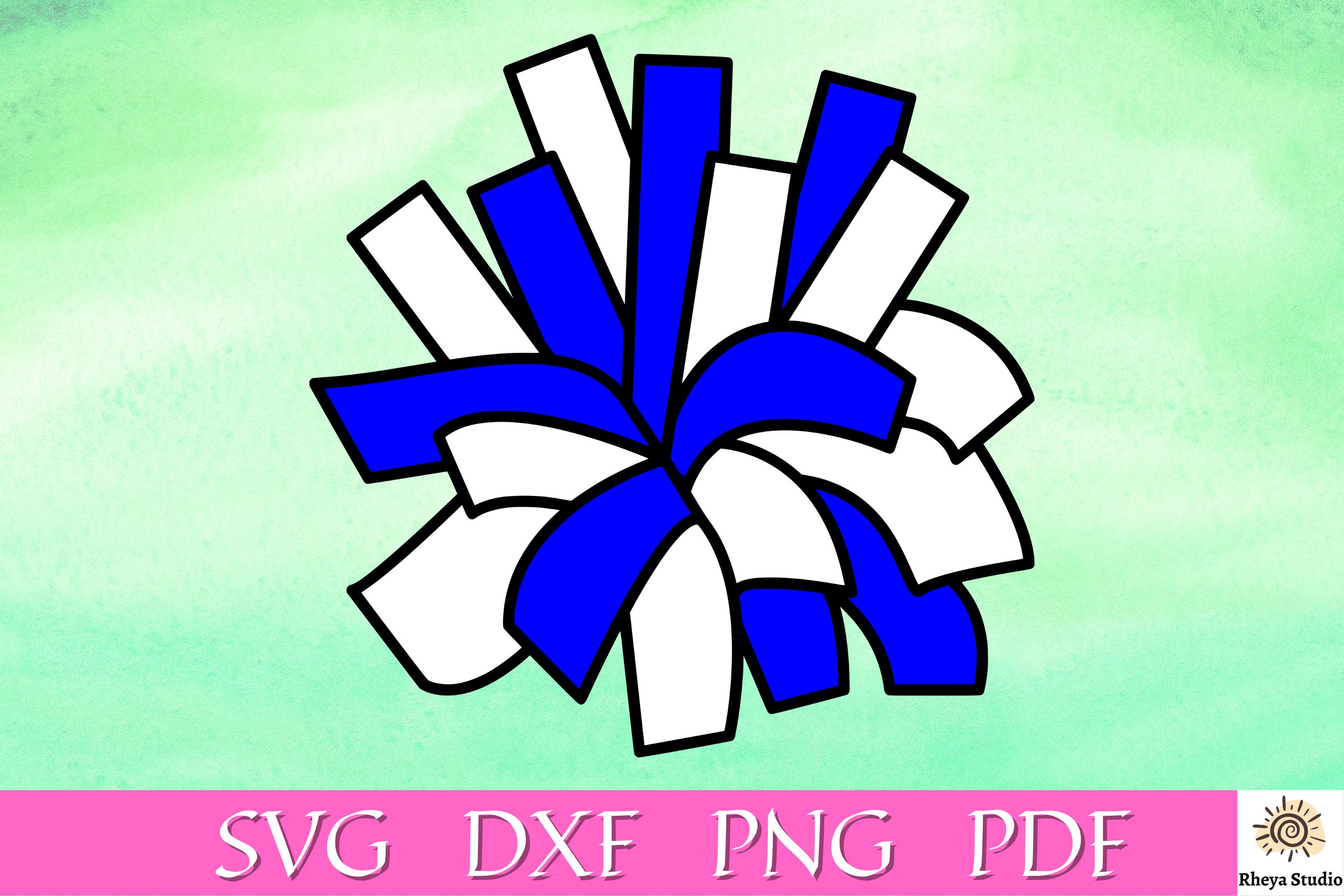 Pom Pom Svg Cheer Svg Cheerleading Svg Digital Download - Etsy