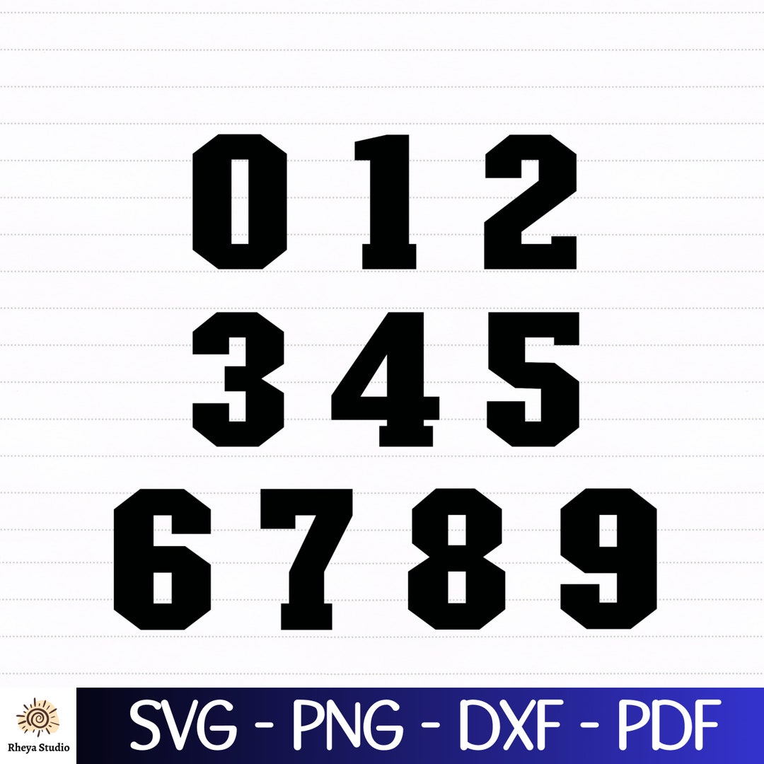 Sport Numbers svg Varsity Numbers svg College Numbers svg - Etsy México