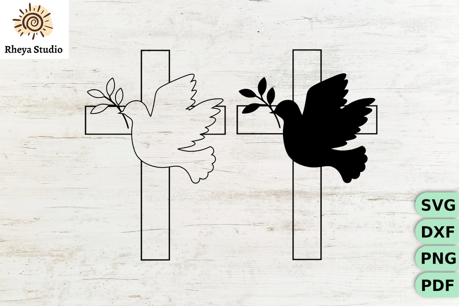 Dove and Cross Svg, Dove Cross Bundle, Dove Svg, Cross Svg, Cross Png ...