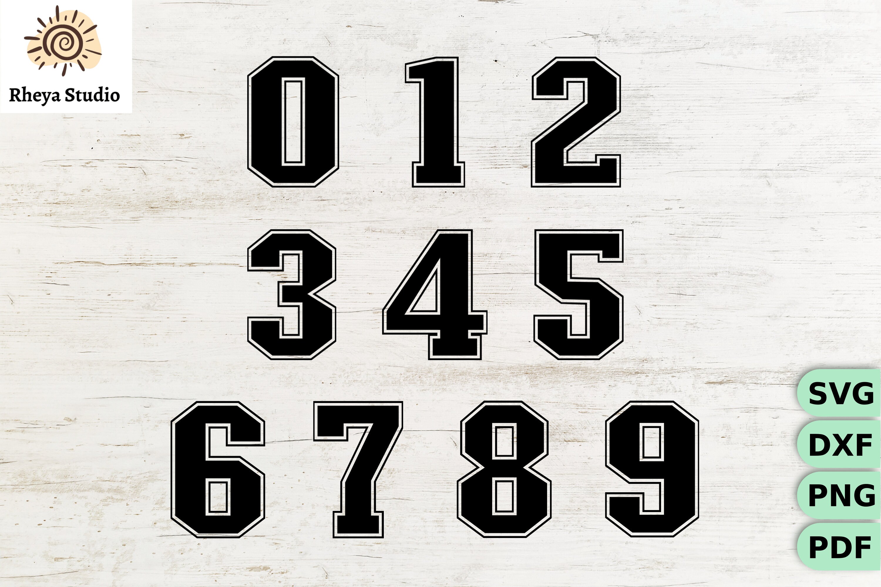 Sport Numbers Svg Varsity Numbers Svg College Numbers Svg - Etsy