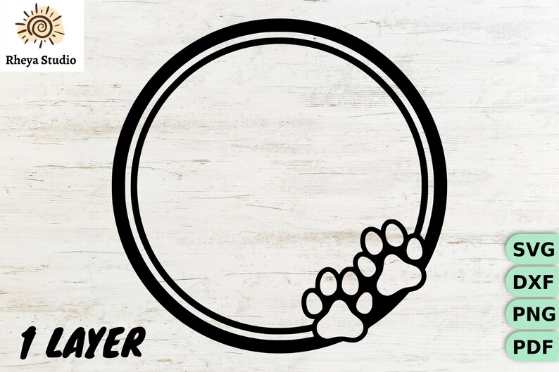 Dog Paw Frame Svg Frame With Paws Svg Digital Download Svg - Etsy