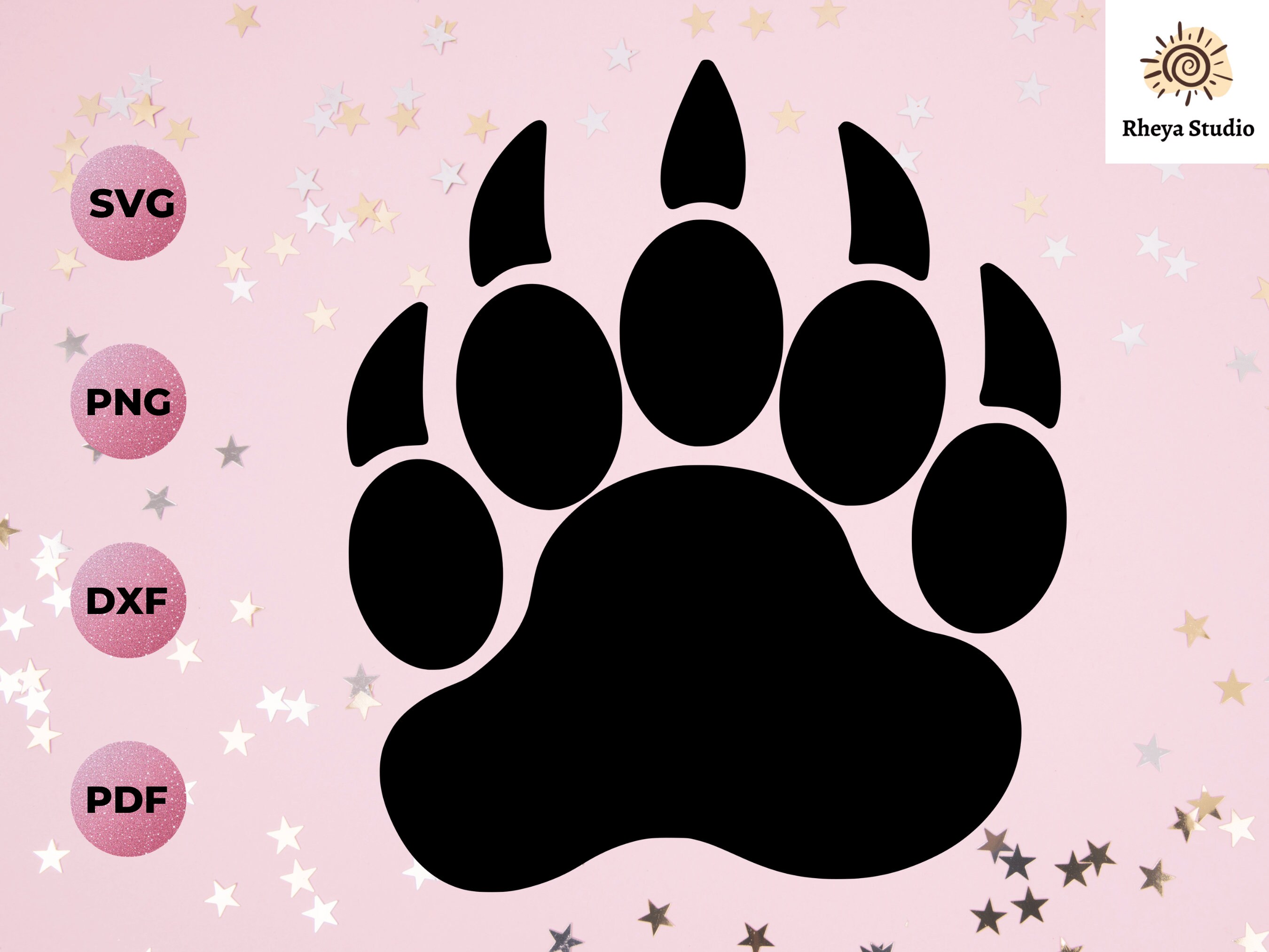 Bear Paw Svg Digital Download Svg Dxf Png Pdf - Etsy