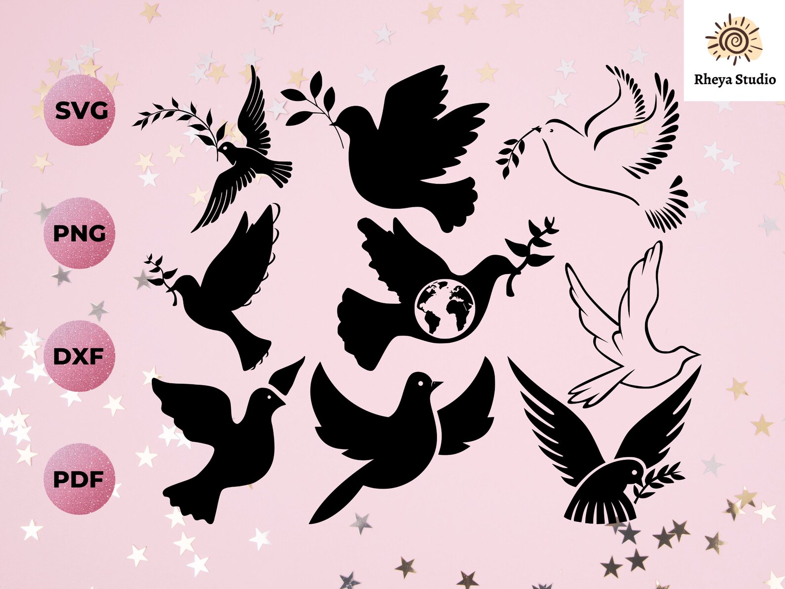 Dove Svg Dove Bundle Svg Peace Svg Digital Download Svg - Etsy