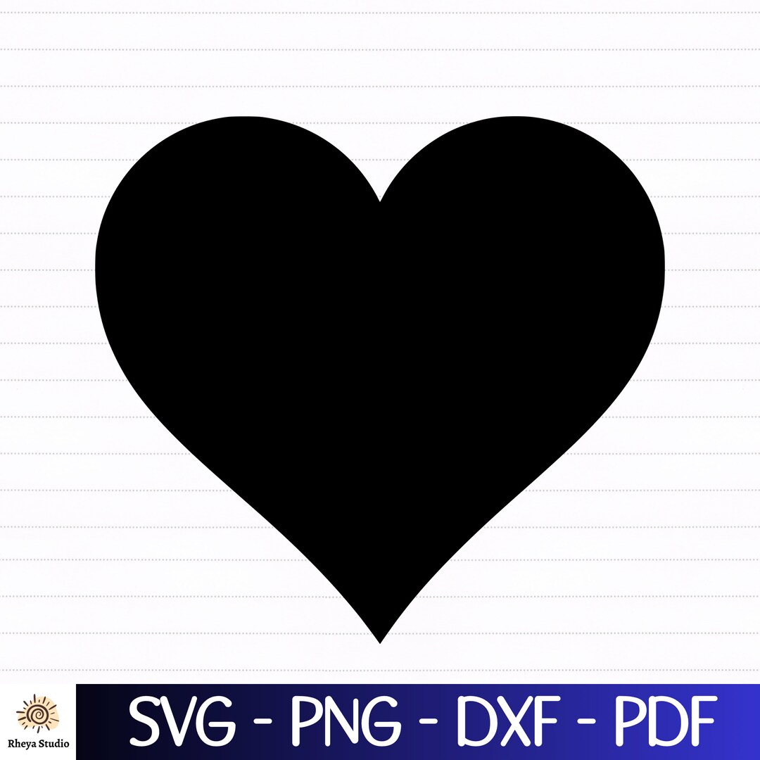 Corazón svg, silueta del corazón svg descarga digital svg, dxf, png ...