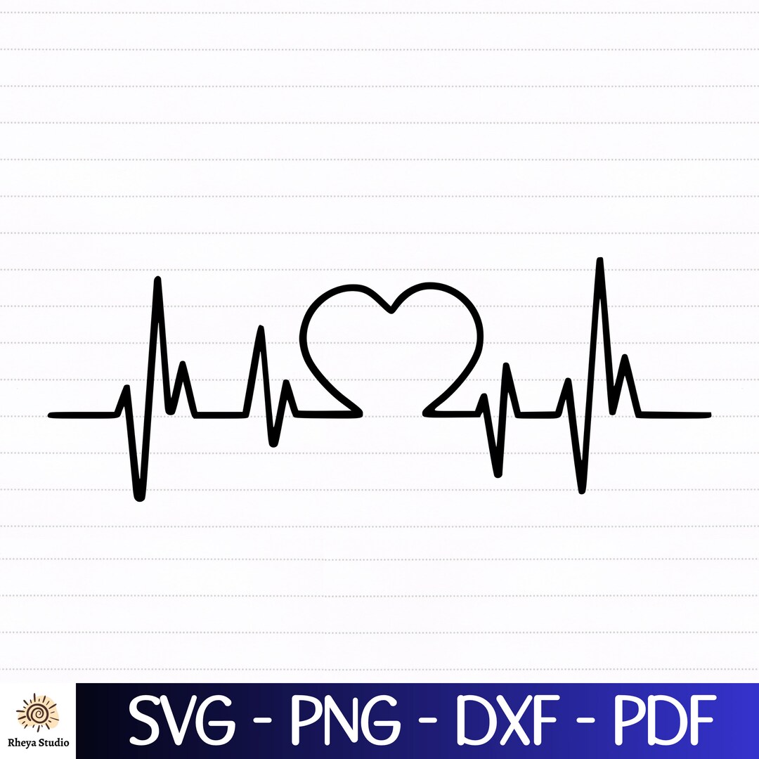 Heartbeat Svg Heart Beat Svg EKG Svg Digital Download Svg - Etsy