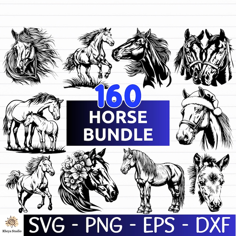 Horses Running Dxf Files - Etsy