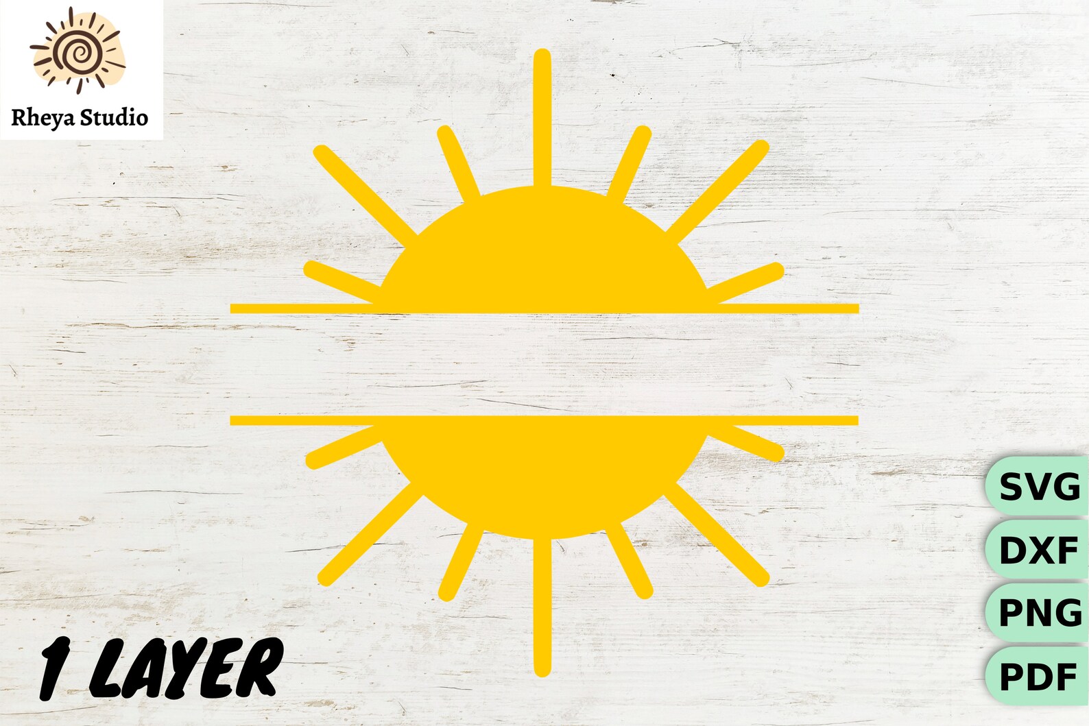 Sun Svg Split Sun Monogram Svg Split Sun Svg Digital - Etsy