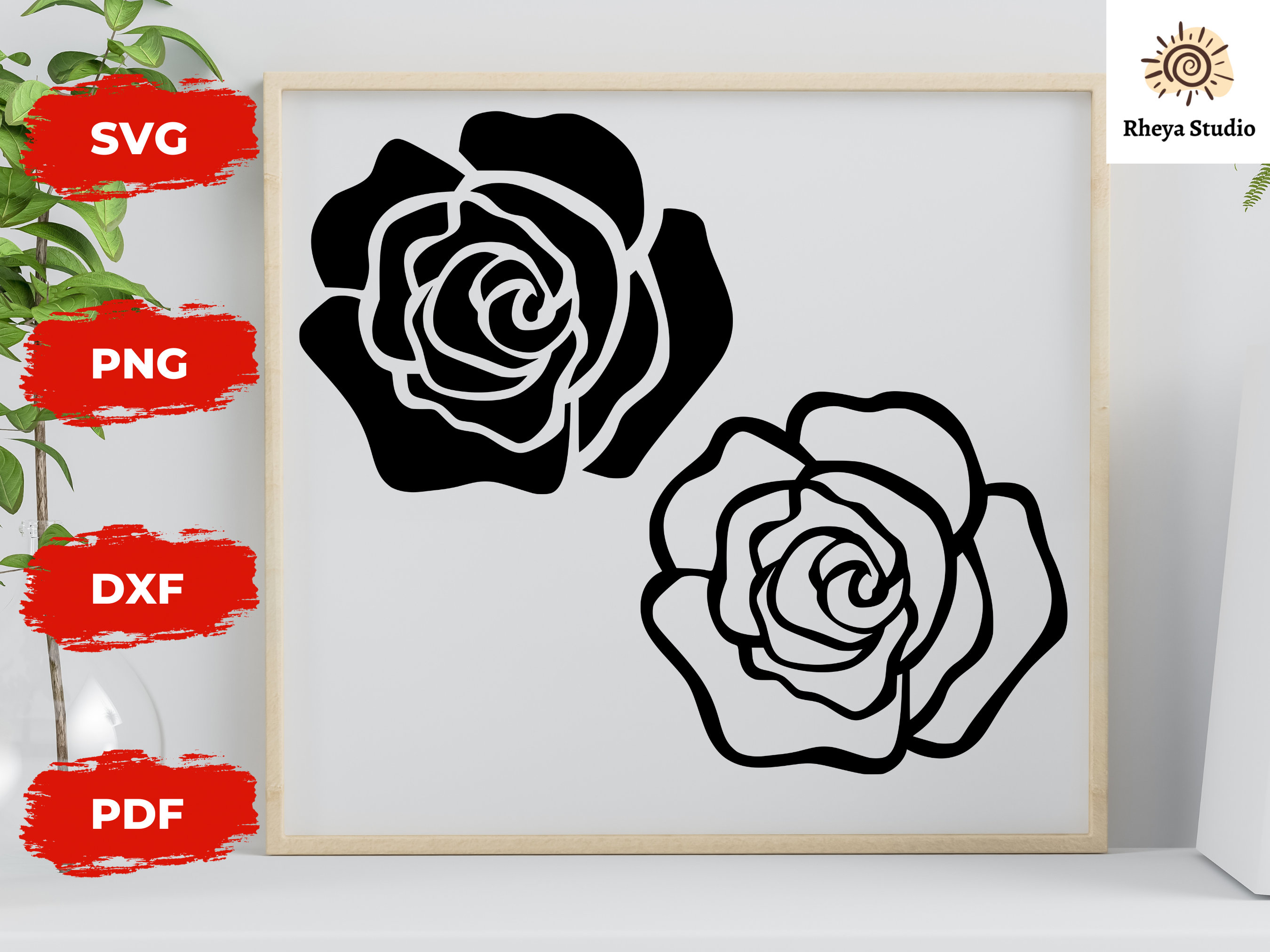 Flor svg, Rosa svg, Contorno de rosa svg, Silueta de rosa svg descarga ...