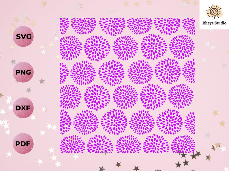 Patrón floral svg patrón de flores svg descarga digital - Etsy México