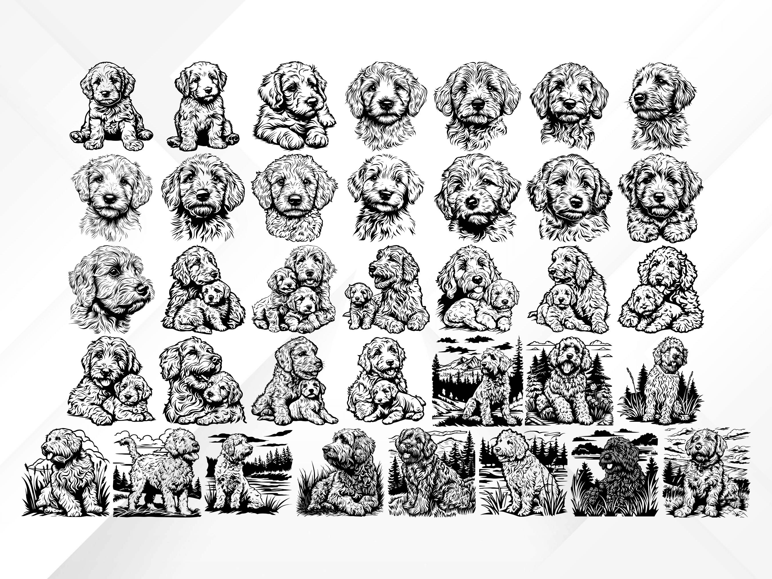 130+ Golden Doodle Dog SVG Bundle - Golden Doodle Clipart, Cut Files ...